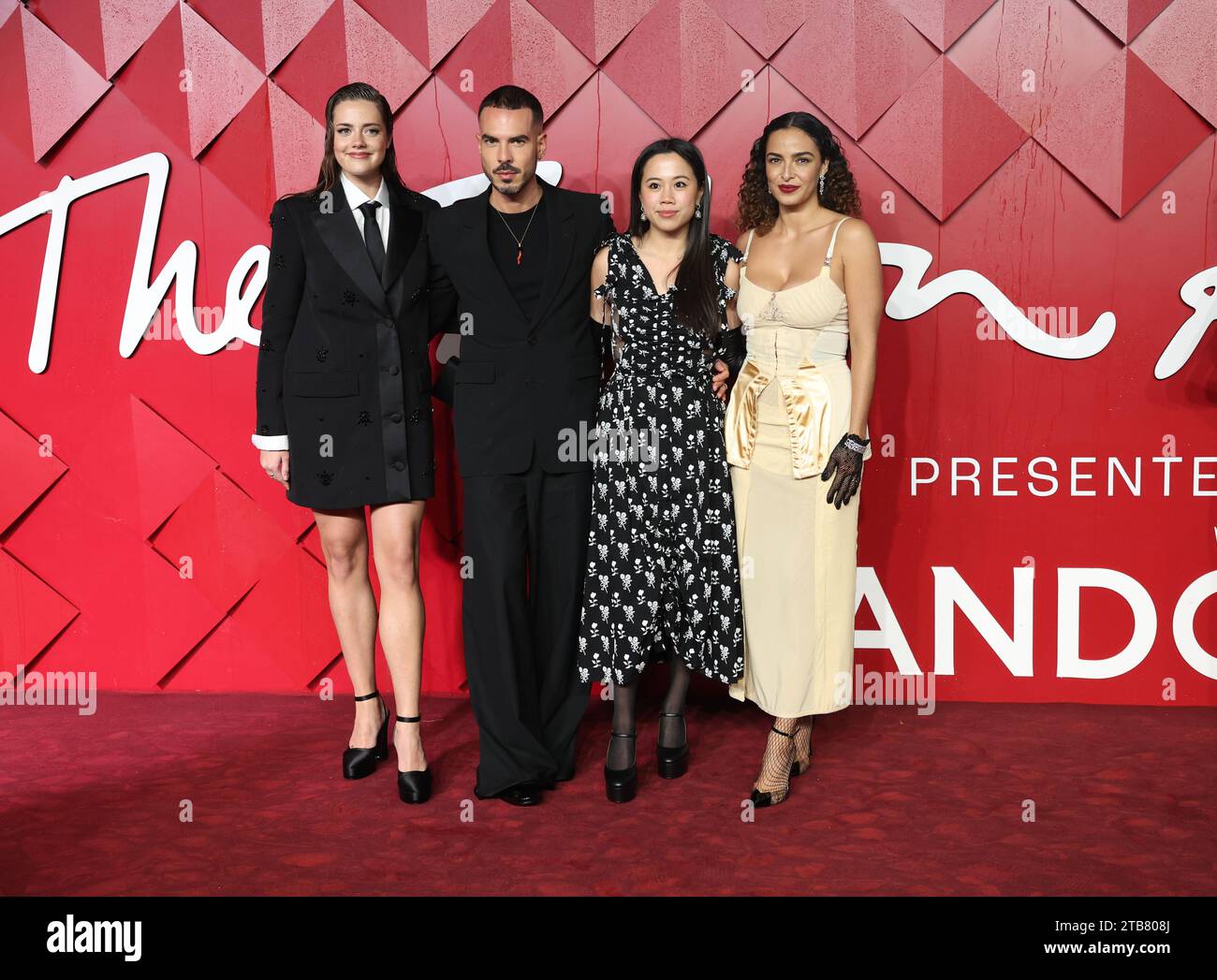 London, UK. December 4th, 2023. Meg Bellamy (L) and Anna Shaffer (R ...