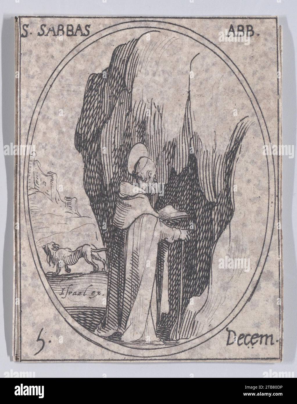 S. Sabas, abbe (St. Sabas, Abbot), December 5th, from "Les Images De ...