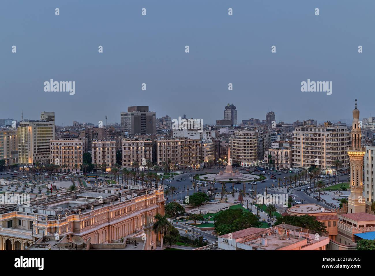 An aerial view of the Tahrir Square in Cairo, Egypt Stock Photo - Alamy
