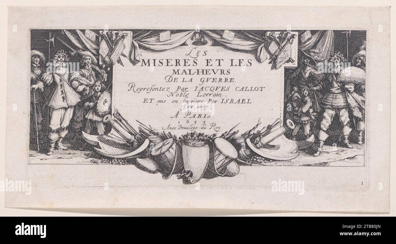 Frontispiece, from Les Miseres et les Mal-Heures de la Guerre (The ...