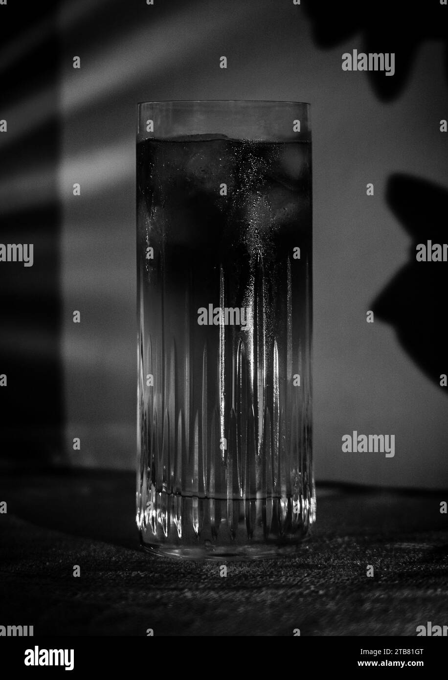 Rum cocktail in highball glass Black and White Stock Photos & Images - Alamy