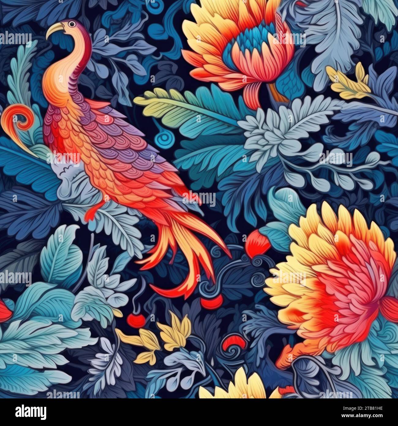 Wallpaper Birds Fish Bird Fish Stock Illustrations – 42,412 Bird