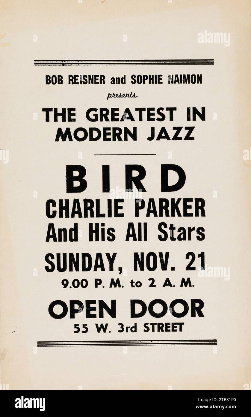 Charlie parker bird hi-res stock photography and images - Alamy