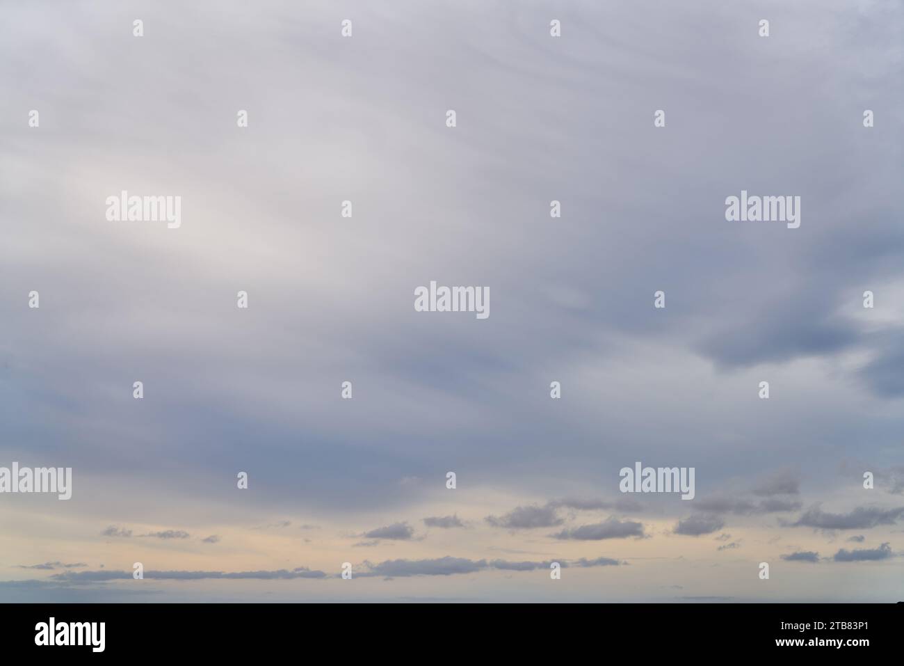 Small fluffy clouds in overcast sky as airy background texture Stock ...