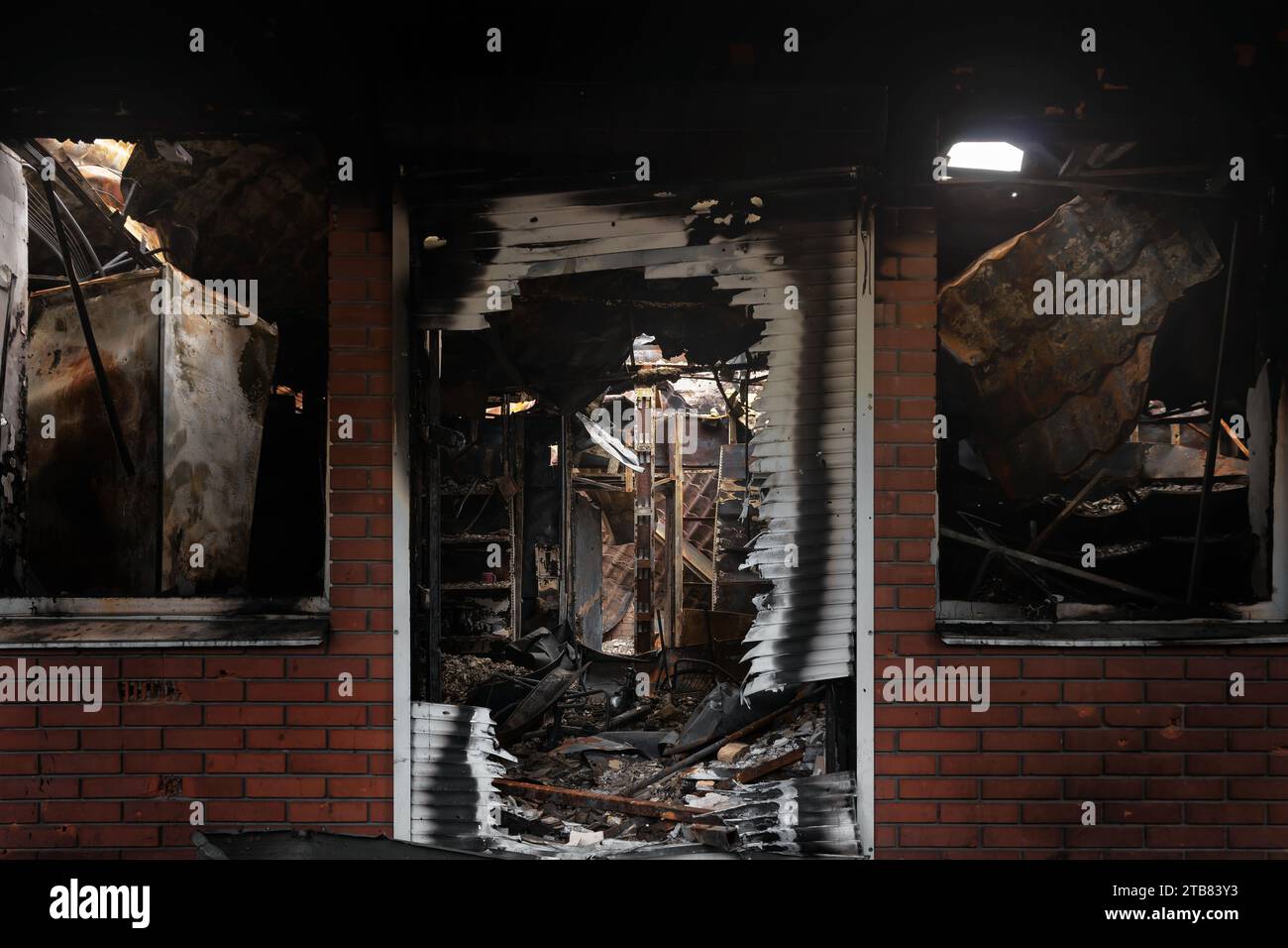 Civilian infrastructure was destroyed as a result of shelling by the ...