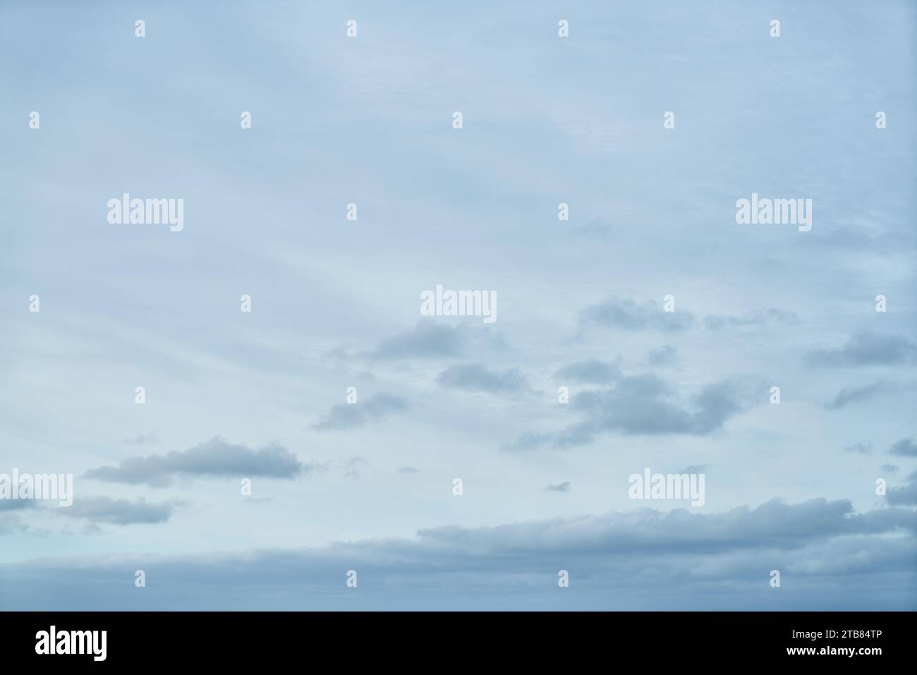 Cloudy overcast sky as blue skyscape background Stock Photo - Alamy