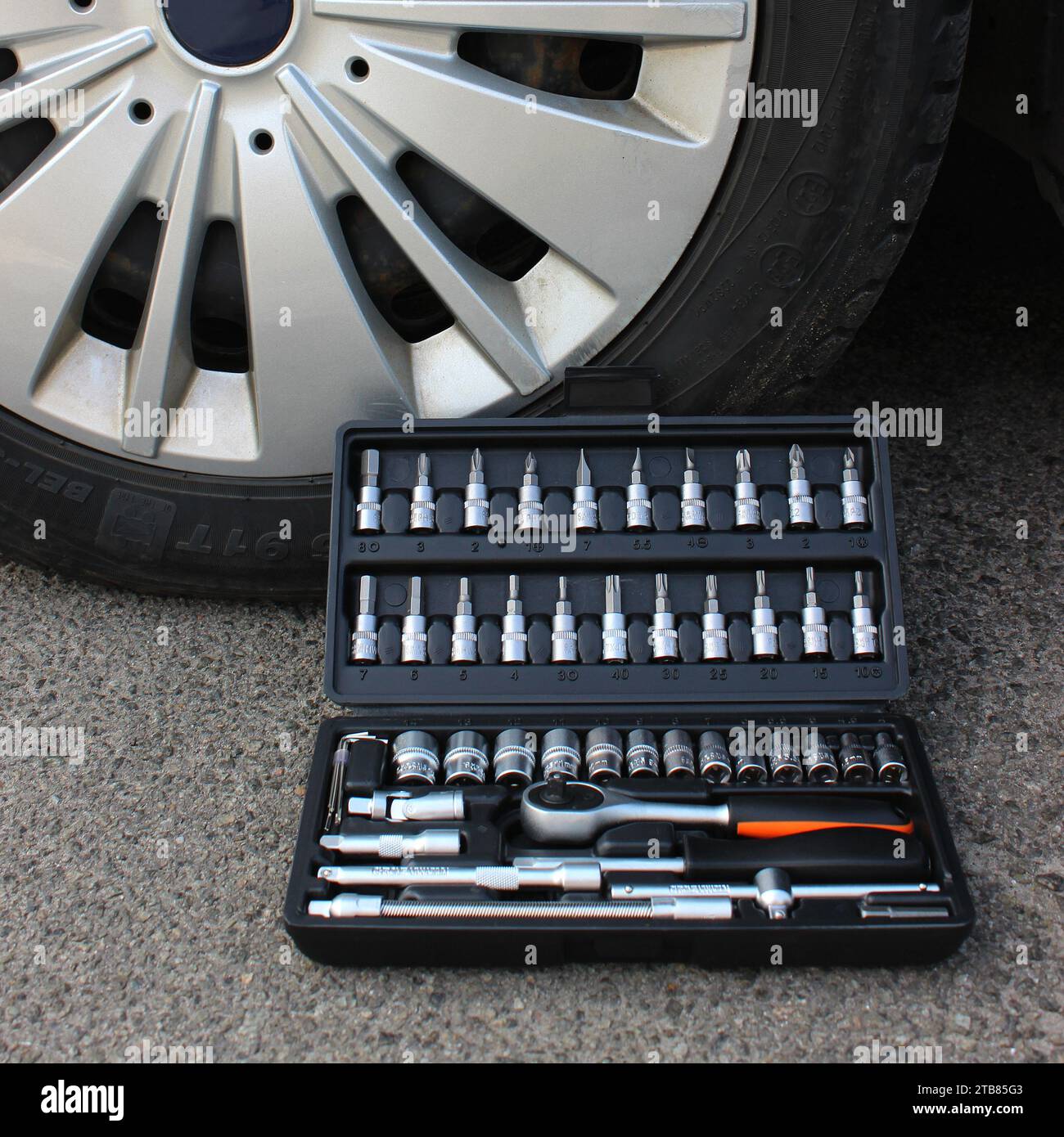 Car mechanics tool kit hi-res stock photography and images - Alamy