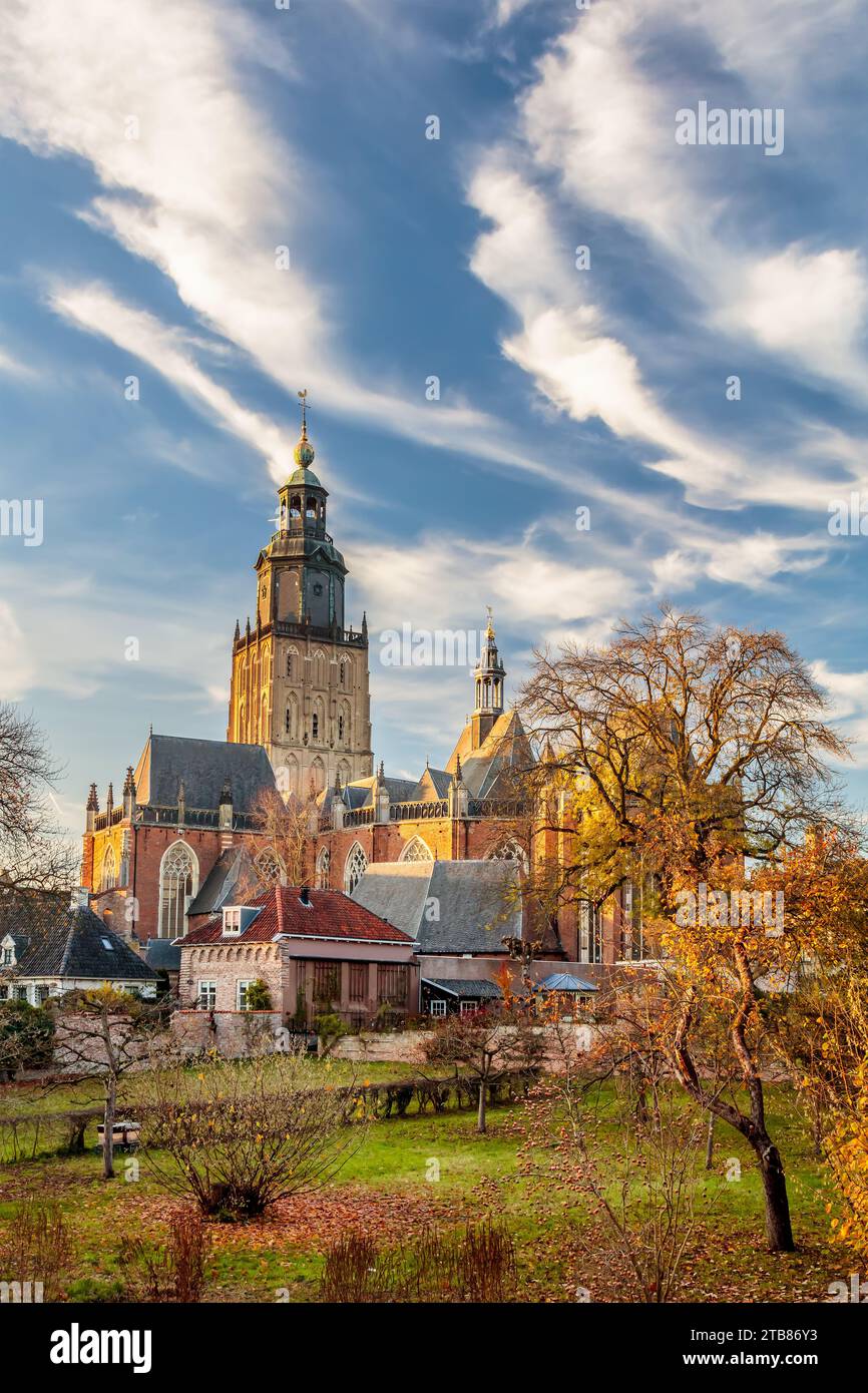 View at the medieval city center of the Dutch town Zutphen Stock Photo ...