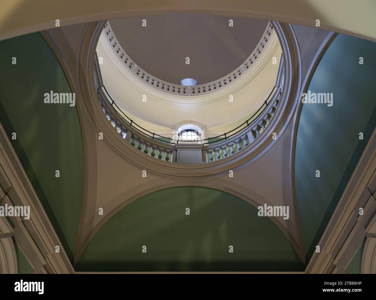 London,UK - Oct 27, 2023 - Look up The high ceiling inside main hall of ...