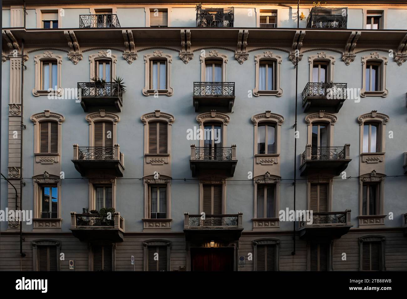 Italy Piedmont Turin Crocetta Liberty Architecture - Buzzani House ...