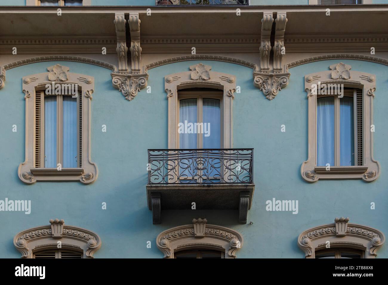 Italy Piedmont Turin Crocetta Liberty Architecture - Buzzani House ...