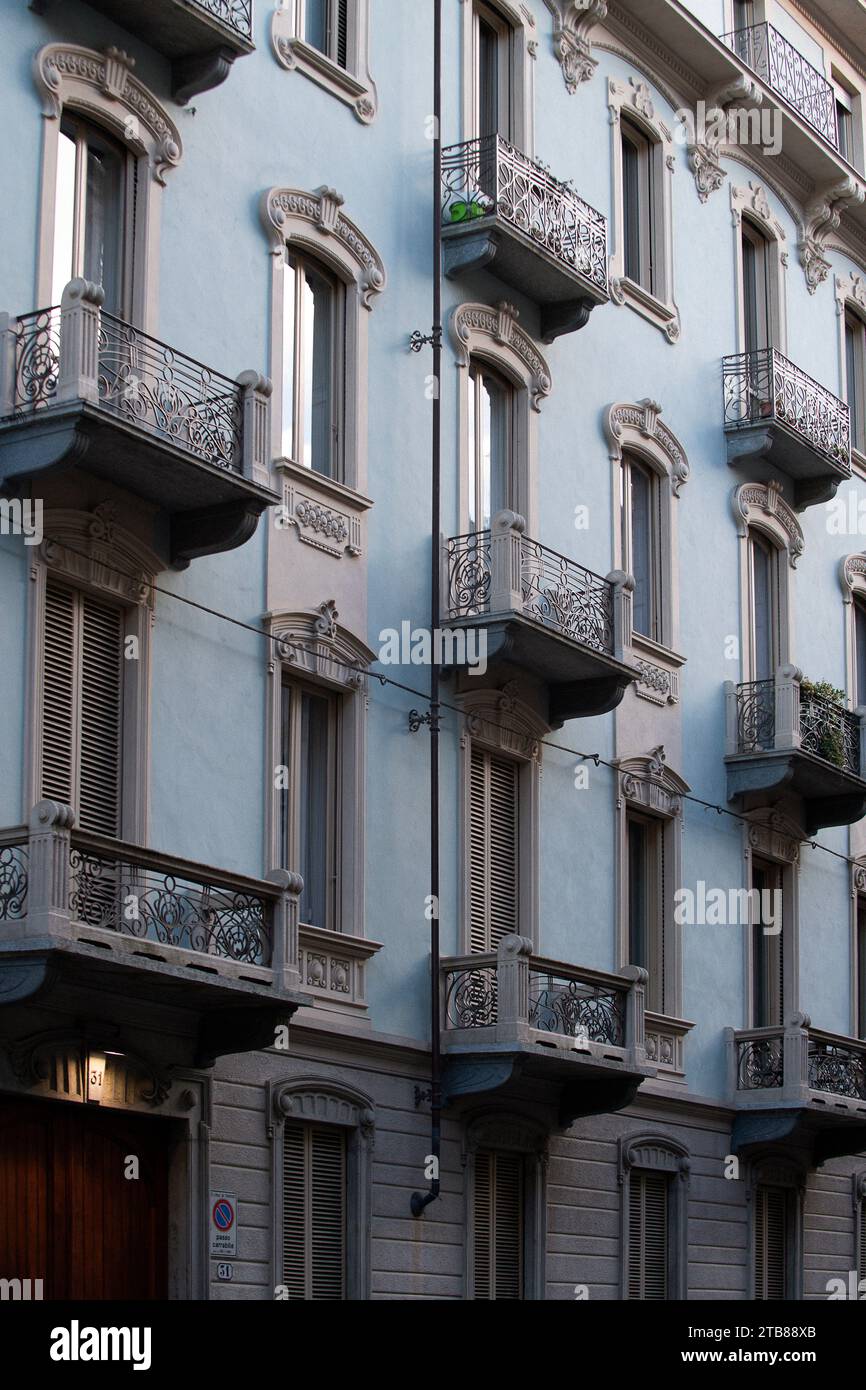 Italy Piedmont Turin Crocetta Liberty Architecture - Buzzani House ...