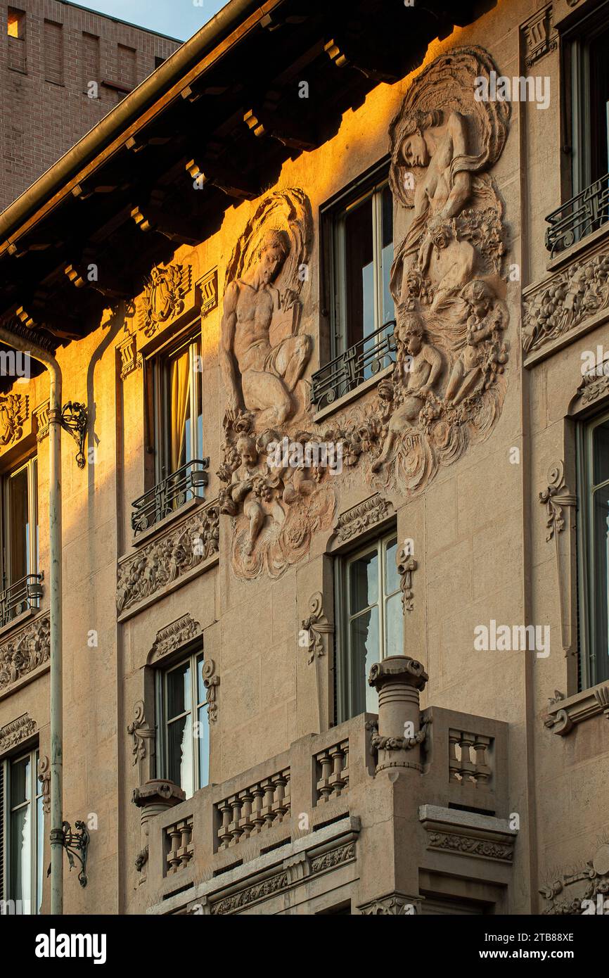 Italy Piedmont Turin Crocetta Liberty Architecture - Maffei House ...