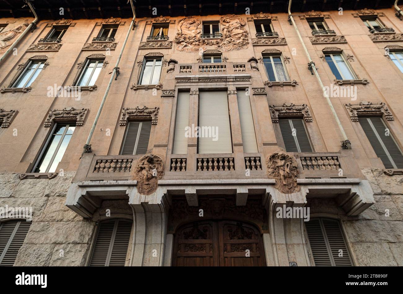 Italy Piedmont Turin Crocetta Liberty Architecture - Maffei House ...