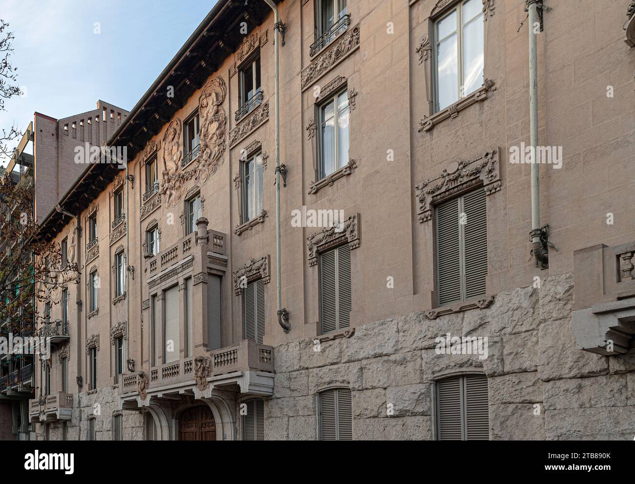 Italy Piedmont Turin Crocetta Liberty Architecture - Maffei House ...