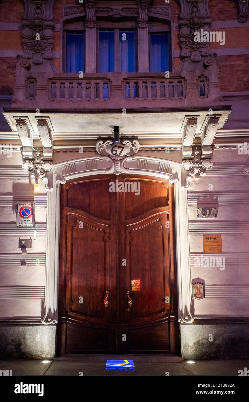 Italy Piedmont Turin Crocetta Liberty Architecture Crescent House ...