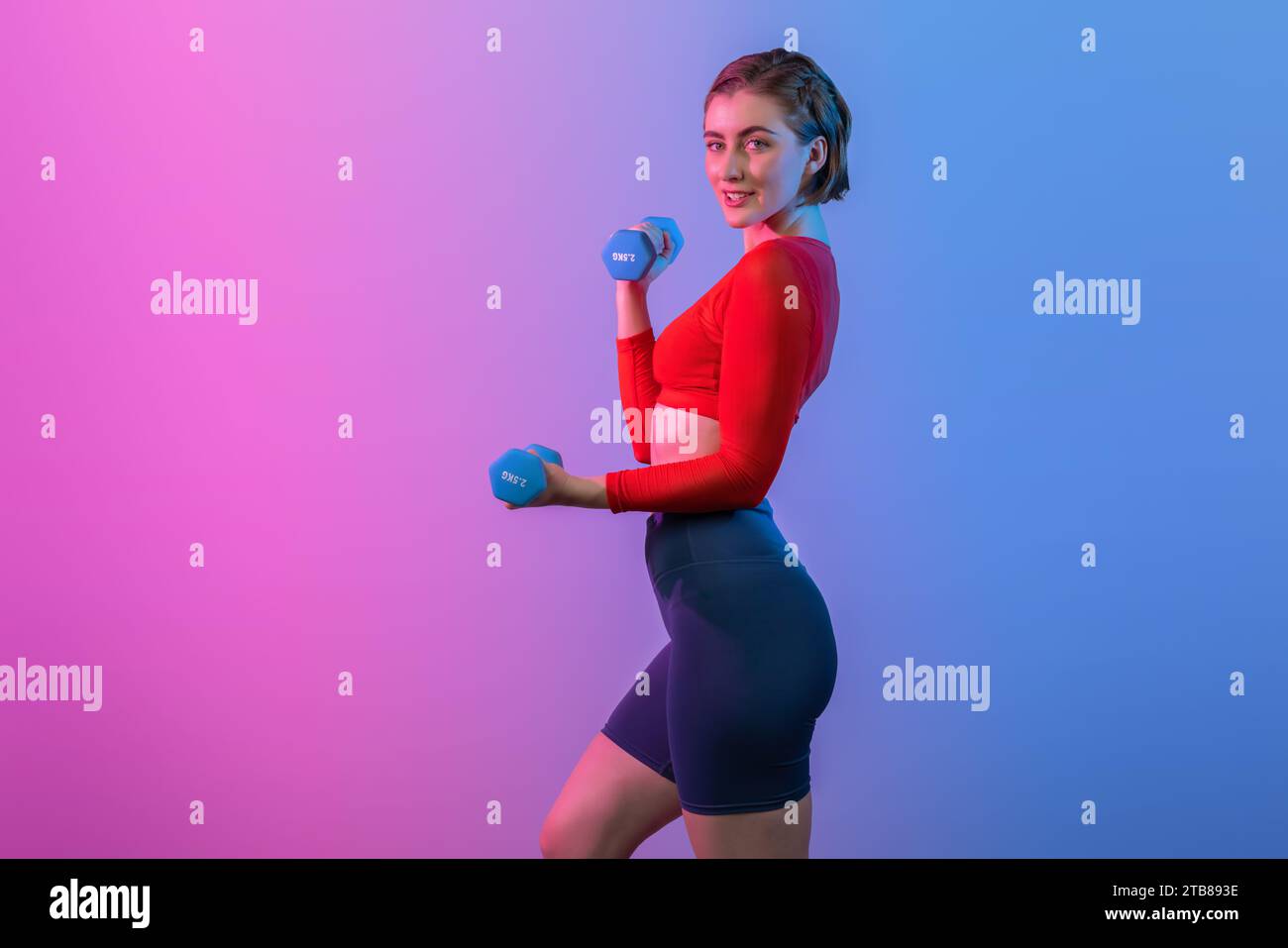Bodybuilder full length woman posing hi-res stock photography and ...