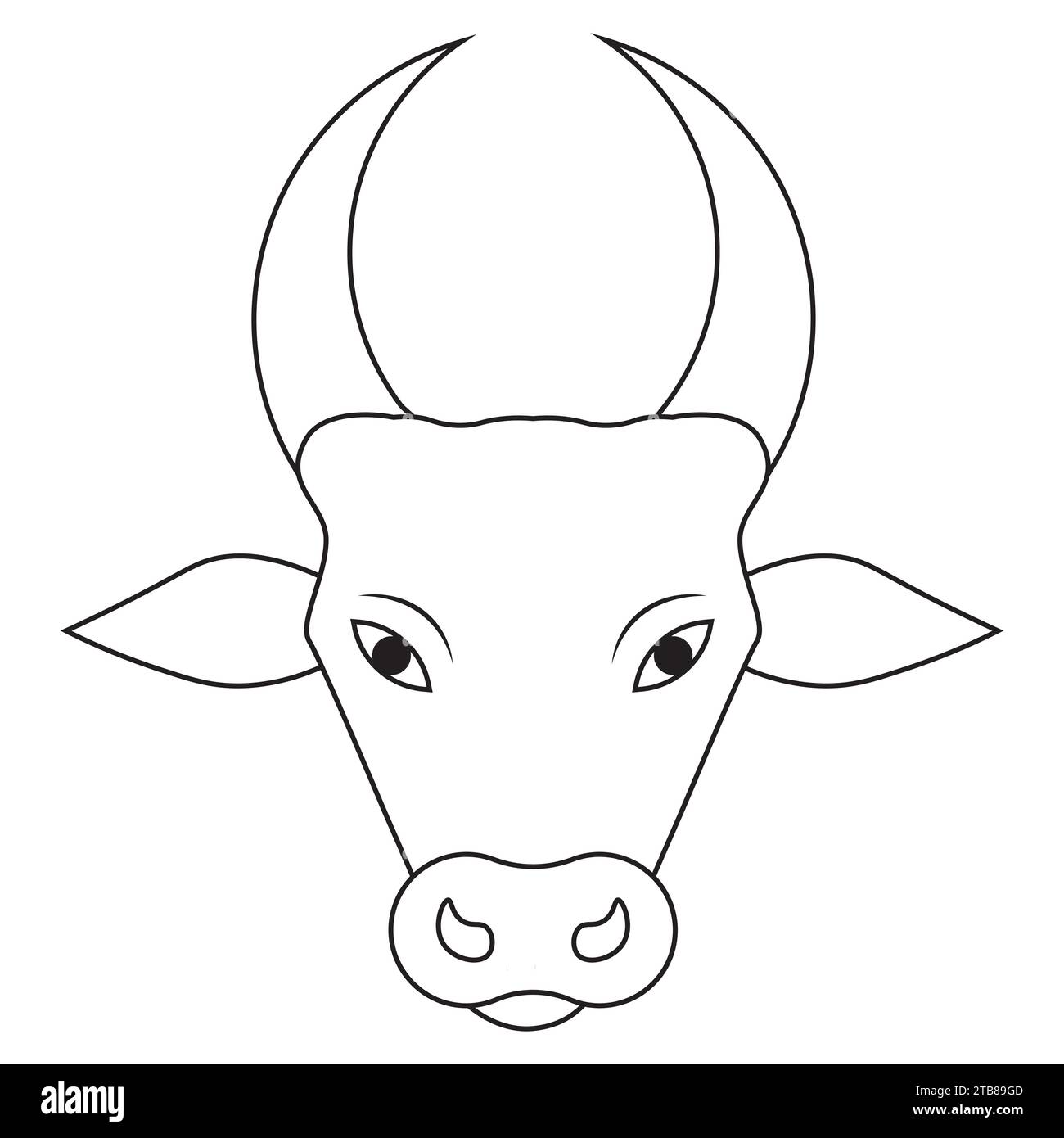 Bull head cartoon symbol Cut Out Stock Images & Pictures - Alamy
