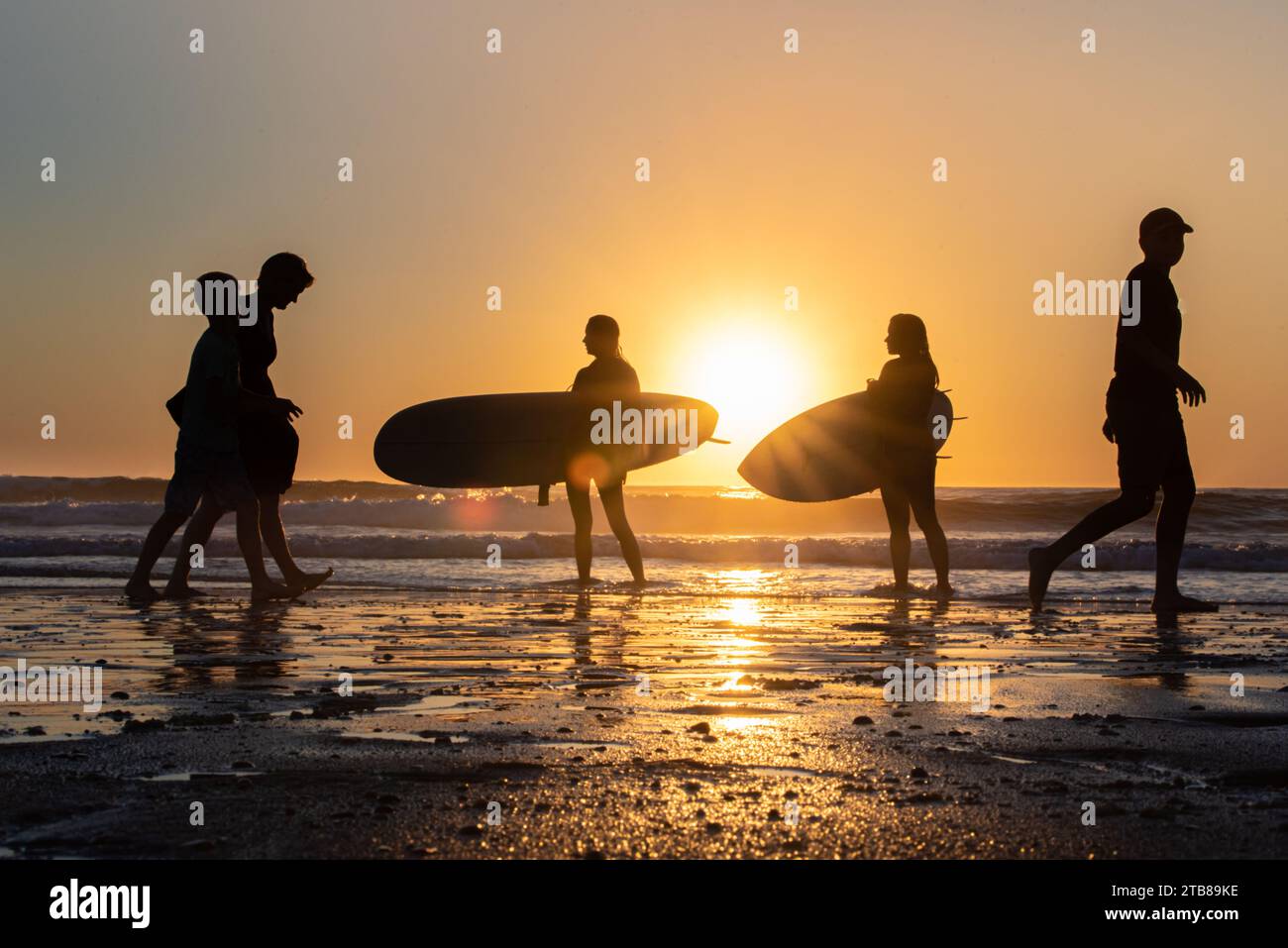 Vielle-Saint-Girons (south-western France): young women, surfers ...