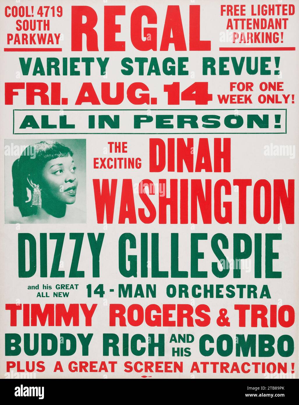 Vintage Jazz poster - Dinah Washington - Dizzy Gillespie 1959 Regal ...