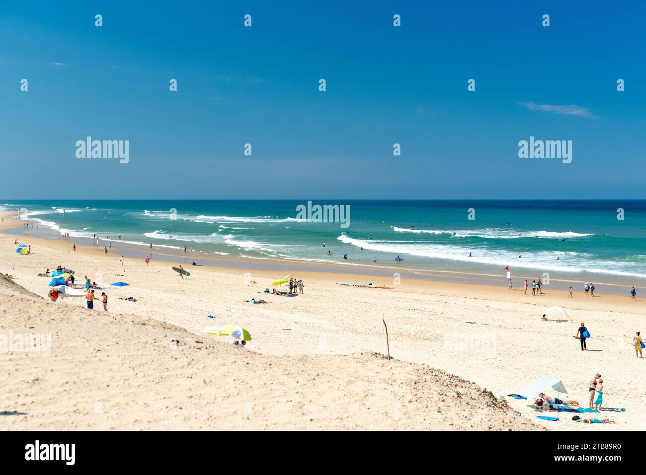Biscarosse (south-western France), BIscarosse-Plage: the central beach ...