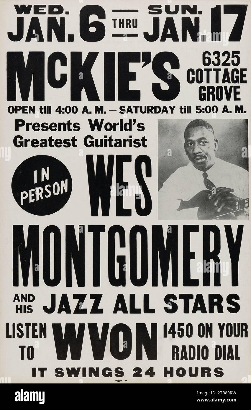 McKIE's - Vintage Jazz poster - Wes Montgomery "World's Greatest ...