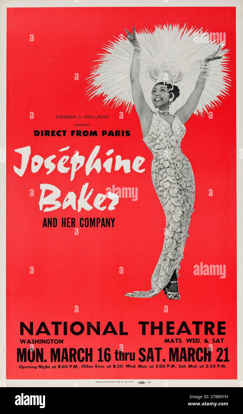 Josephine baker show poster hi-res stock photography and images - Alamy