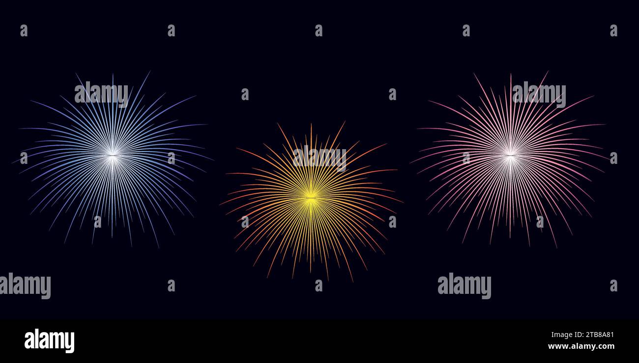 Fireworks celebration on july Stock Vector Images - Alamy