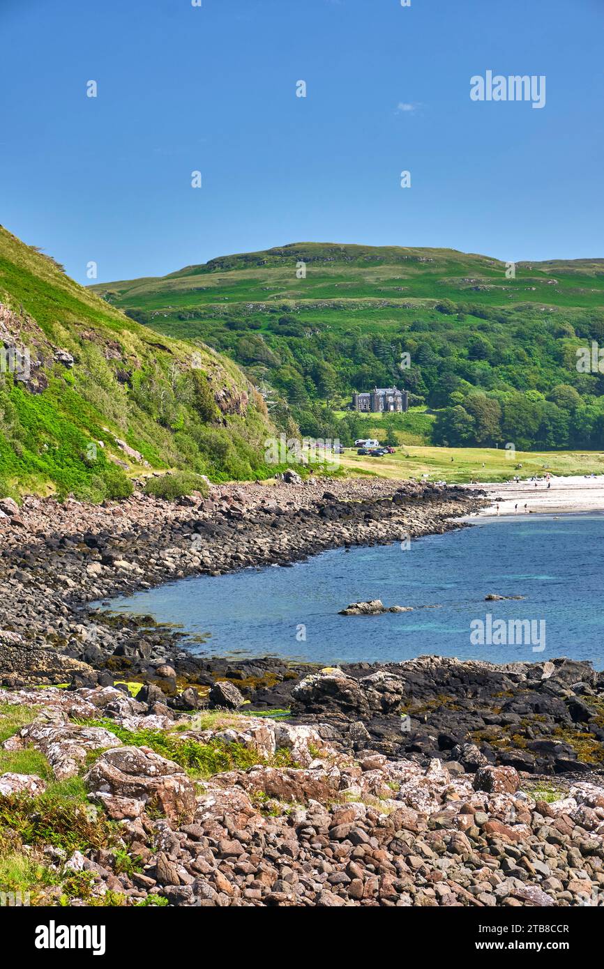 Scotland, Isle of Mull, Calgary Bay: landscape and sandy beach Stock ...