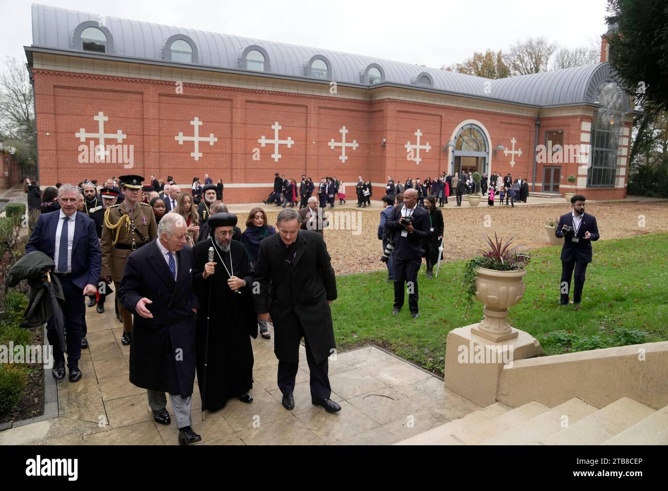 King Charles III and Archbishop Angaelos leave after attending an ...