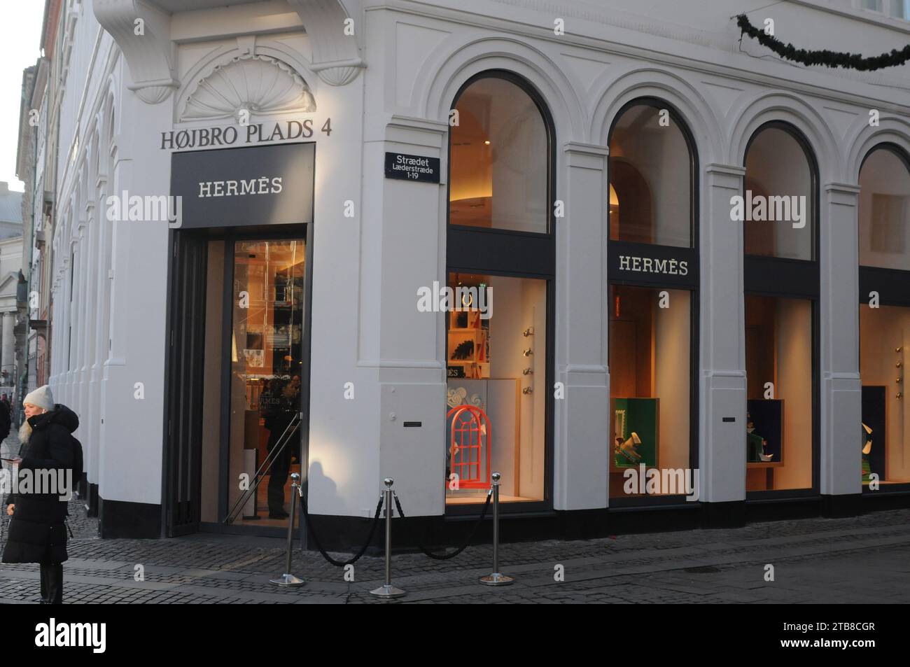 Copenhagen, Denmark /05 December 2023/. Hermes store on hojbro plads in danish capital (Photo ...