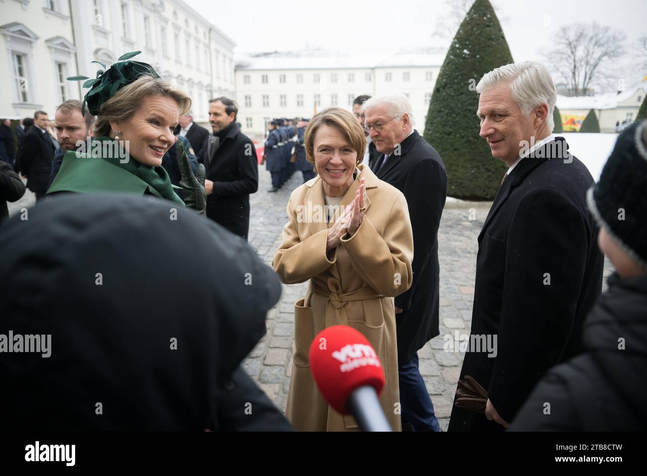 Berlin, Germany. 05th Dec, 2023. Queen Mathilde of Belgium (l-r), Elke ...