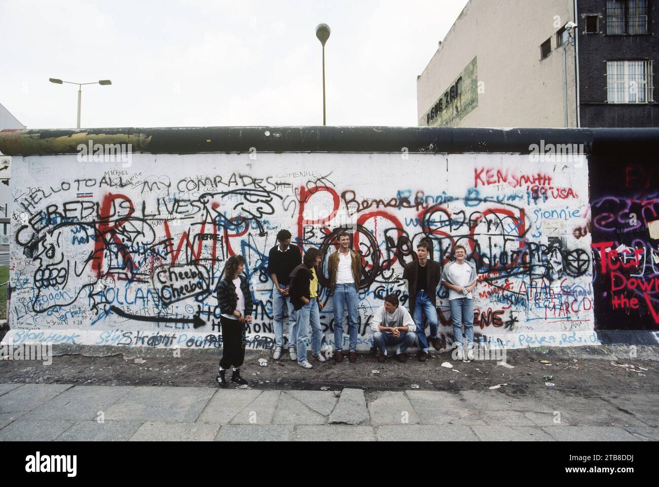 Europe, Germany, Brandenburg, Berlin, 1989, the Berlin wall near ...