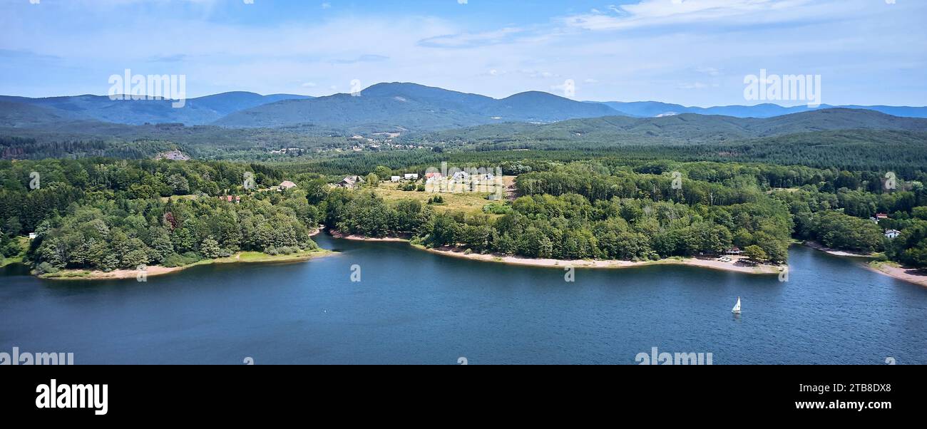 Champagney (north-eastern France): aerial view of the reservoir “bassin ...