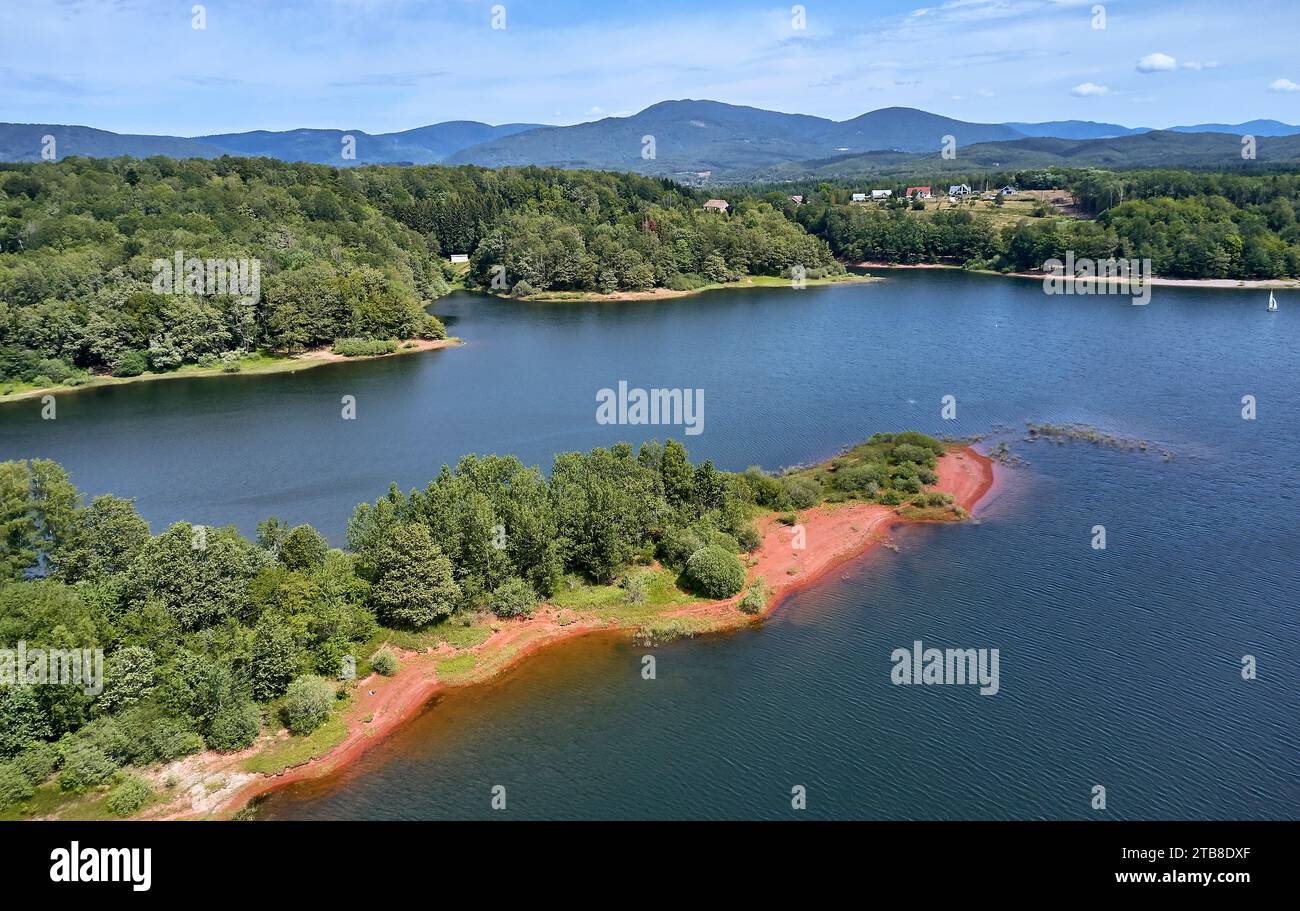 Champagney (north-eastern France): aerial view of the reservoir “bassin ...