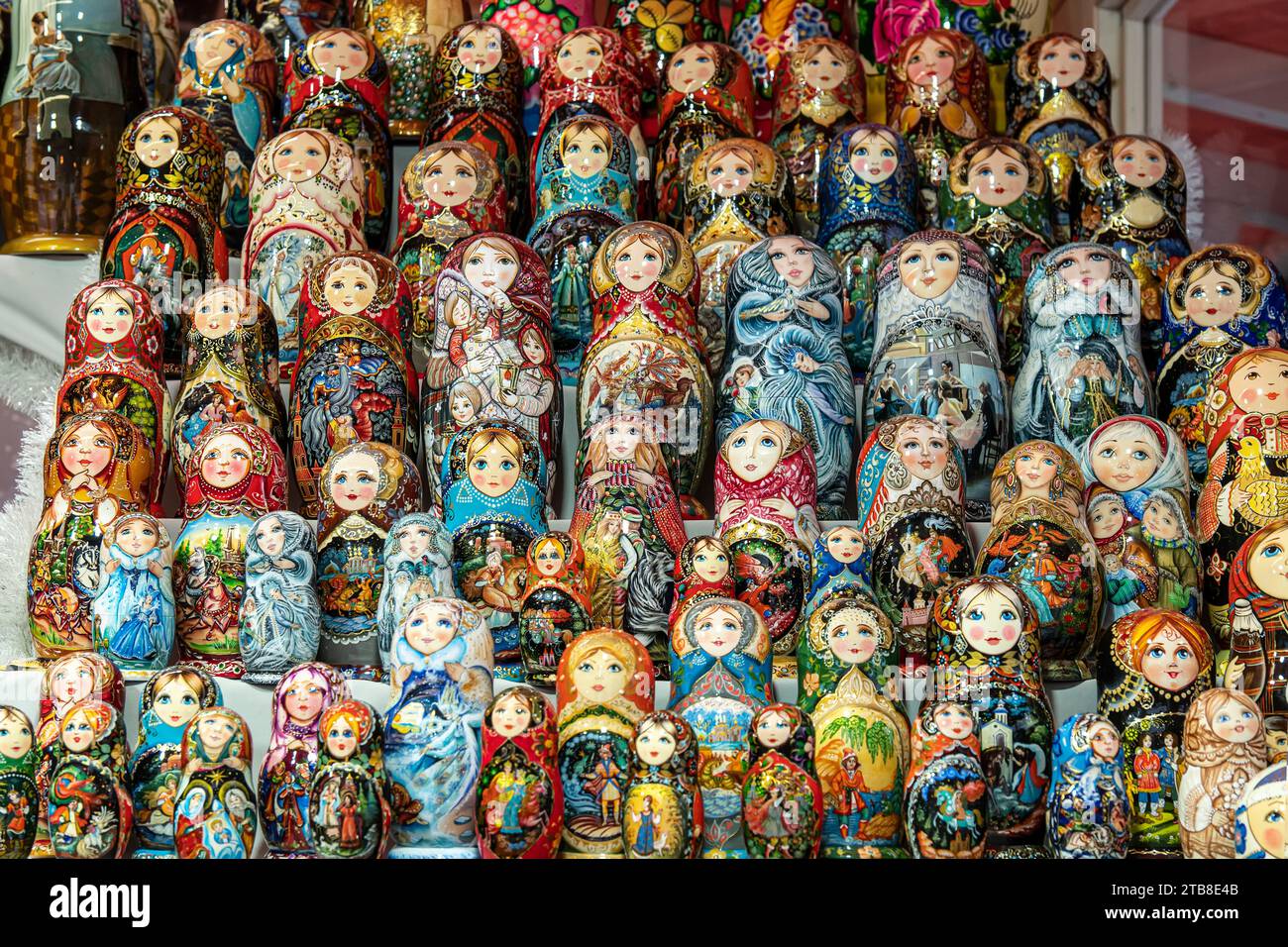 Lot of traditional Nesting dolls or Russian Matryoshka. most popular ...