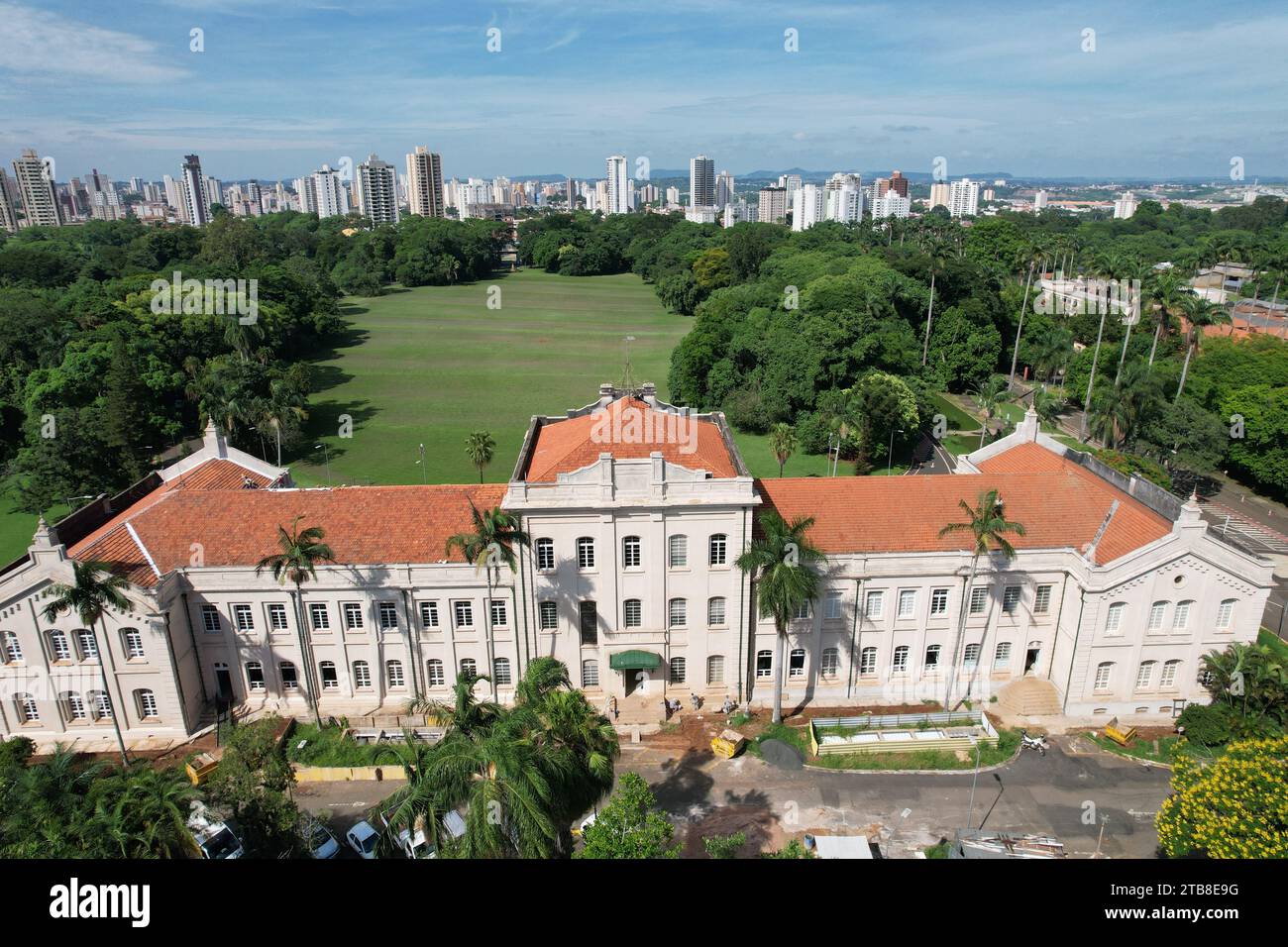 ESALQ Aerial view, with Piracicaba skyline at background, Brazil Stock ...