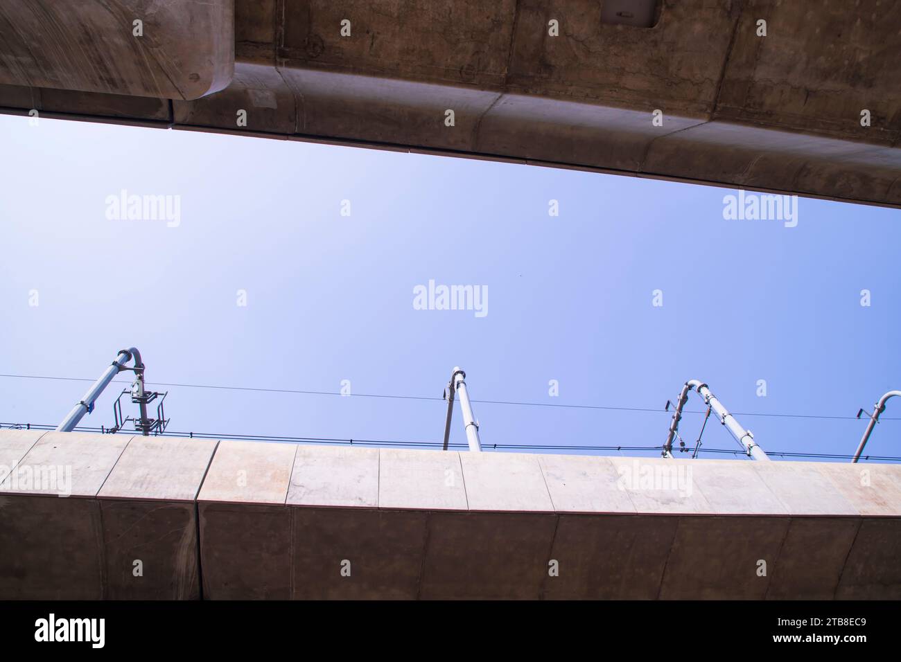 Skyward structure view of The Dhaka Metro Mass Rapid Transit (MRT) in ...