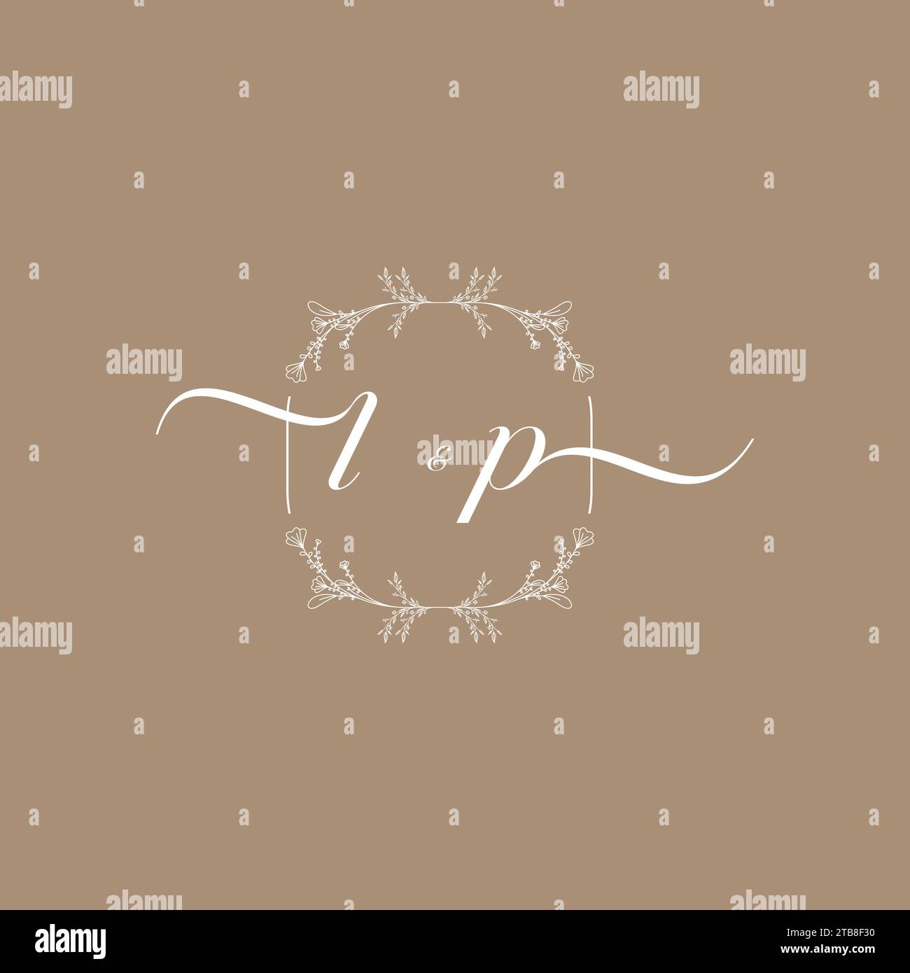 LP handwriting logo of initial signature, wedding and fashion concept ...