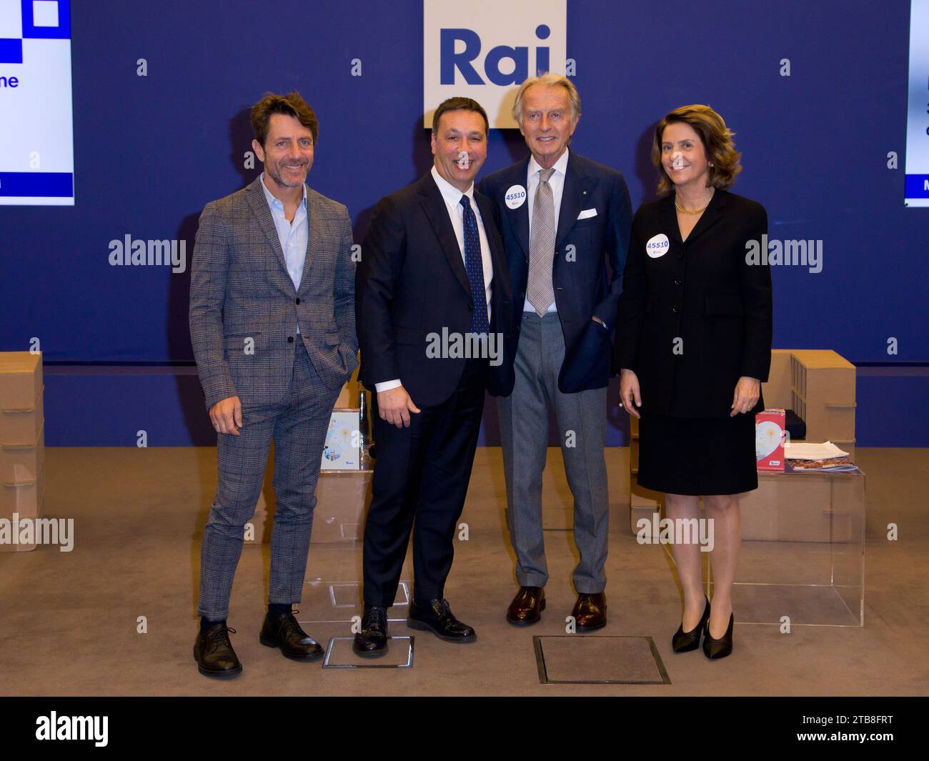 Rome, Italy. 05th Dec, 2023. Rome, Rai Mazzini headquarters, "Telethon ...