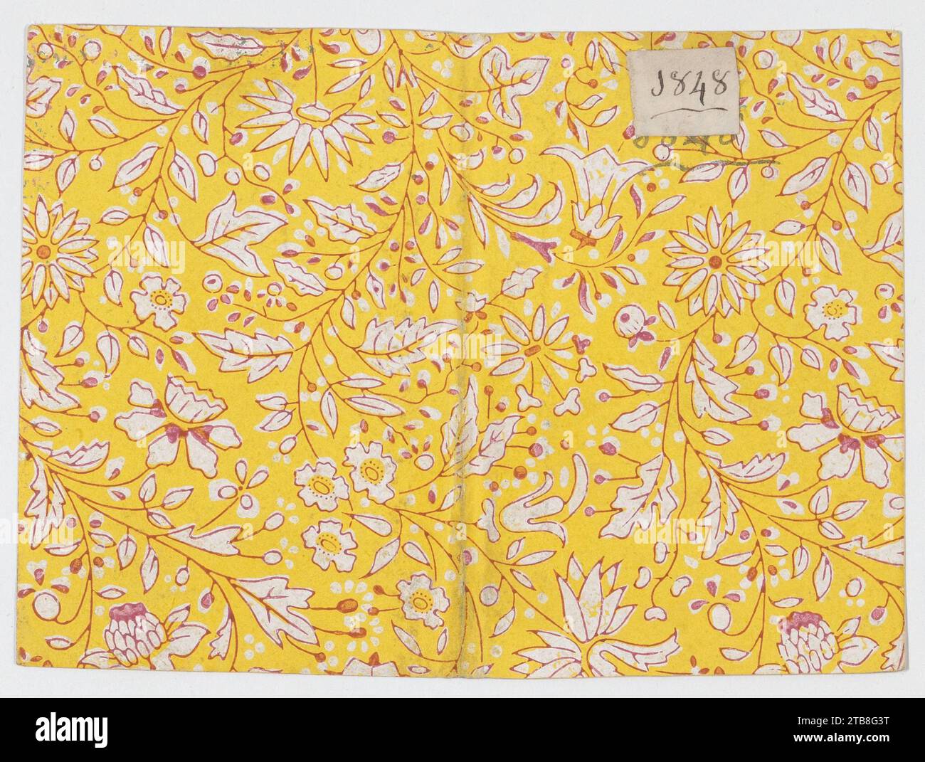 Yellow book cover with floral and vine pattern 1939 by Anonymous Stock ...