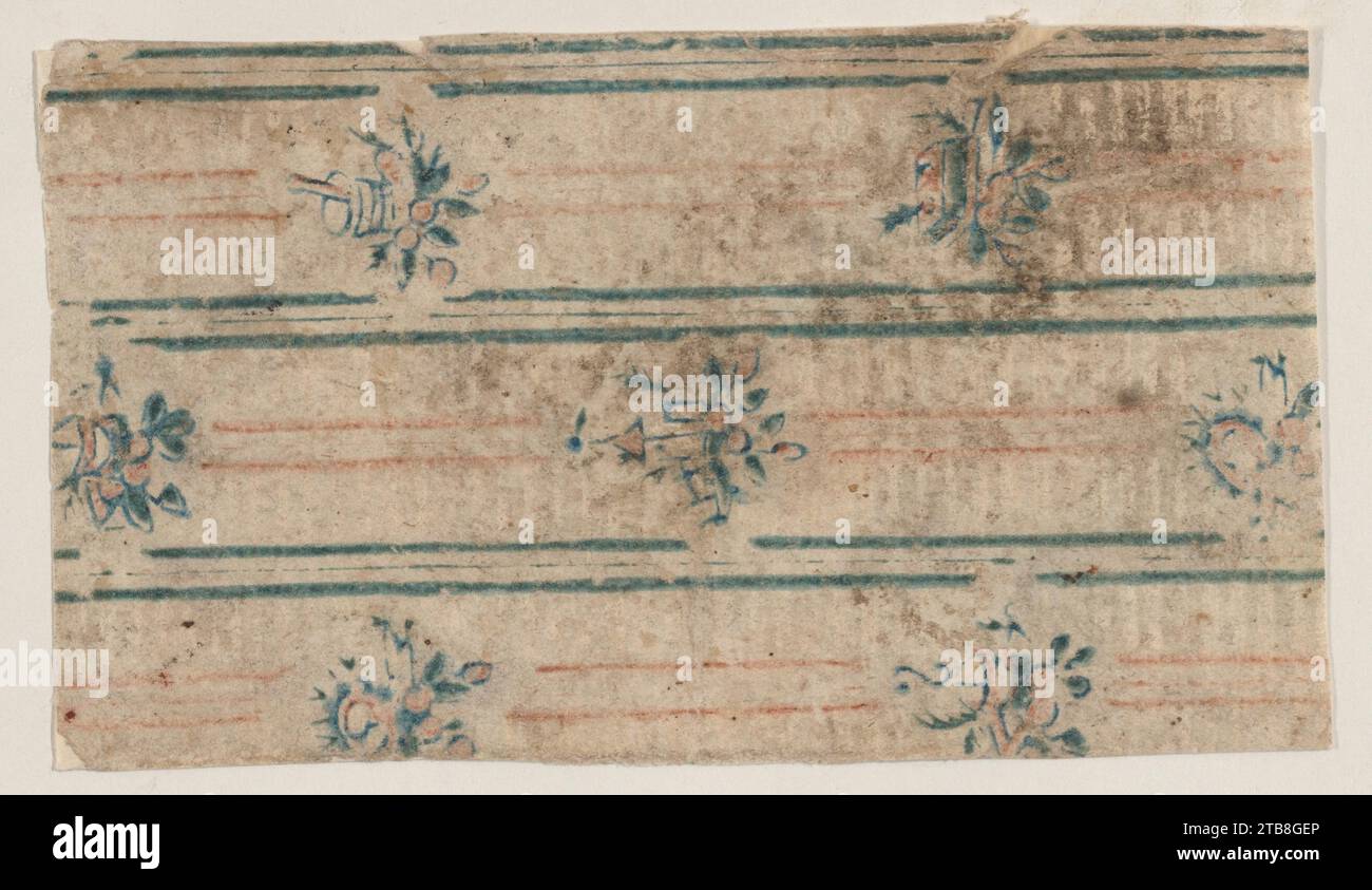 Sheet with two borders with floral and geometric patterns 1948 by ...