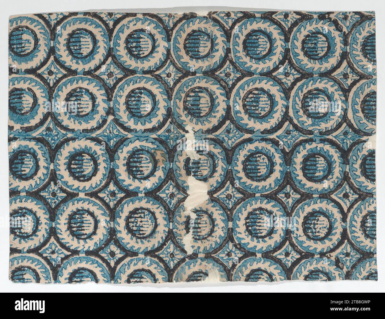 Sheet with overall blue circular pattern 1926 by Anonymous Stock Photo ...