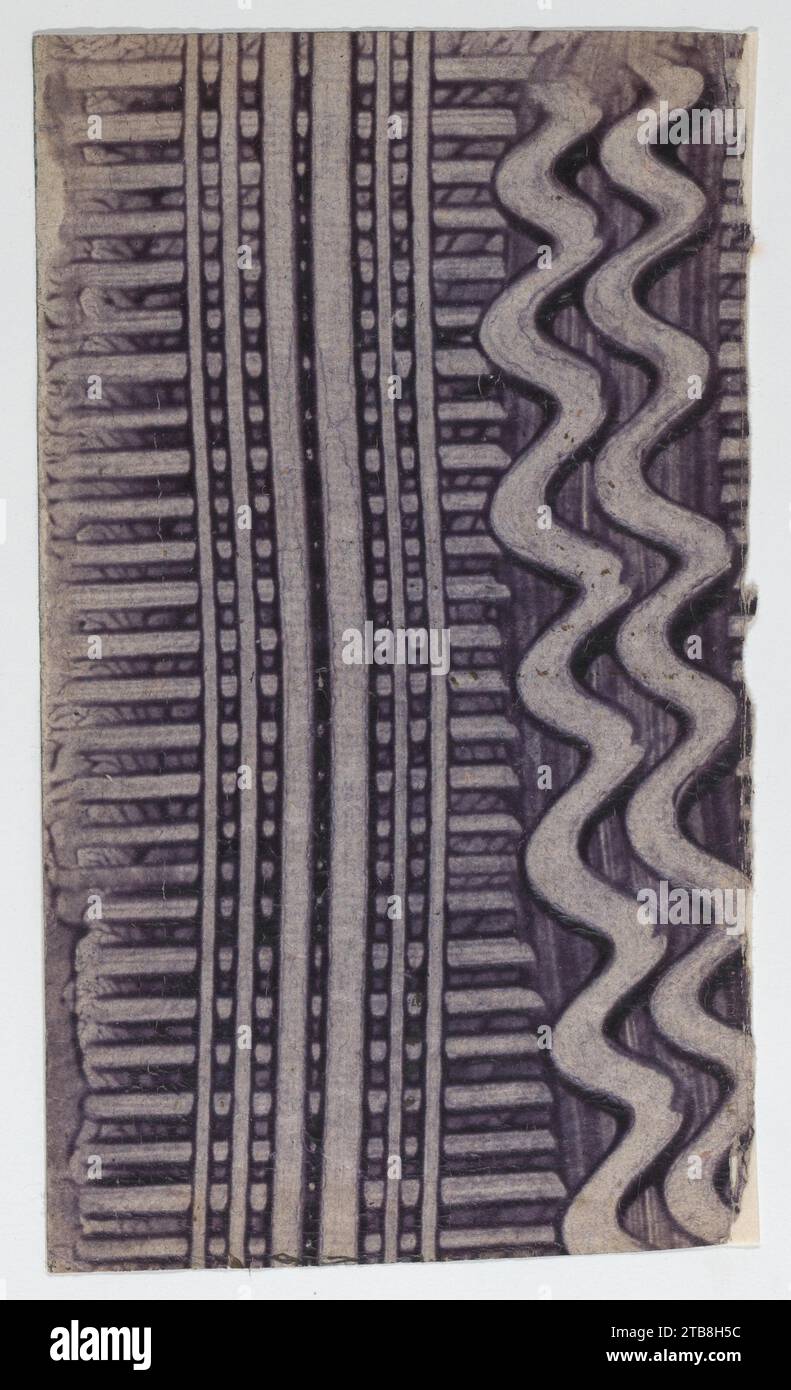 Purple paste paper with curved line and crisscross design 1940 by ...
