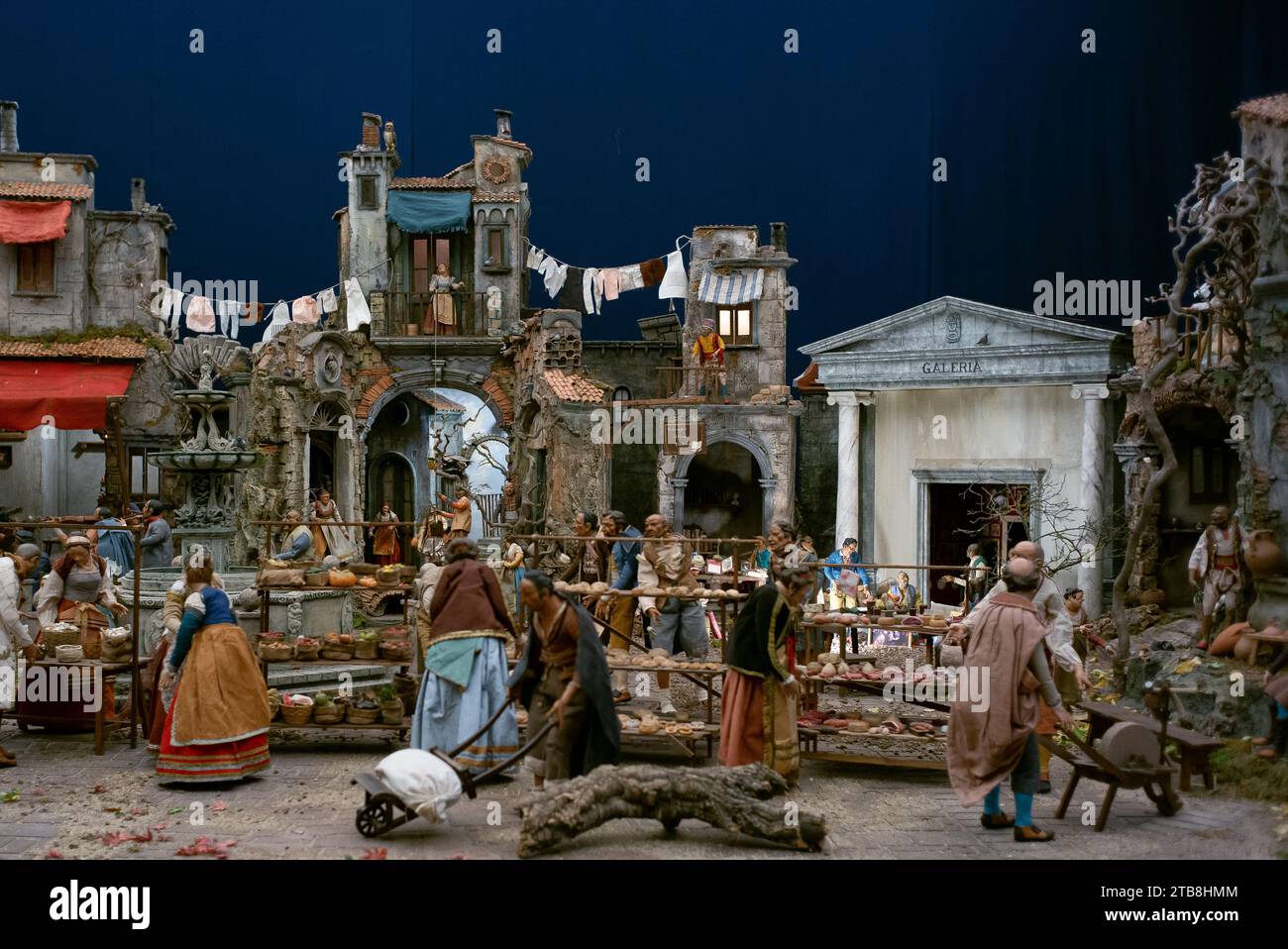 Several figures from the 18th century Neapolitan Nativity Scene of the ...