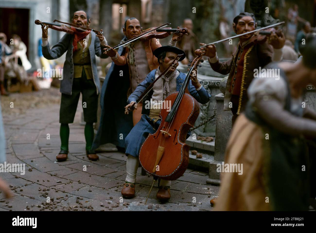 Several figures from the 18th century Neapolitan Nativity Scene of the ...