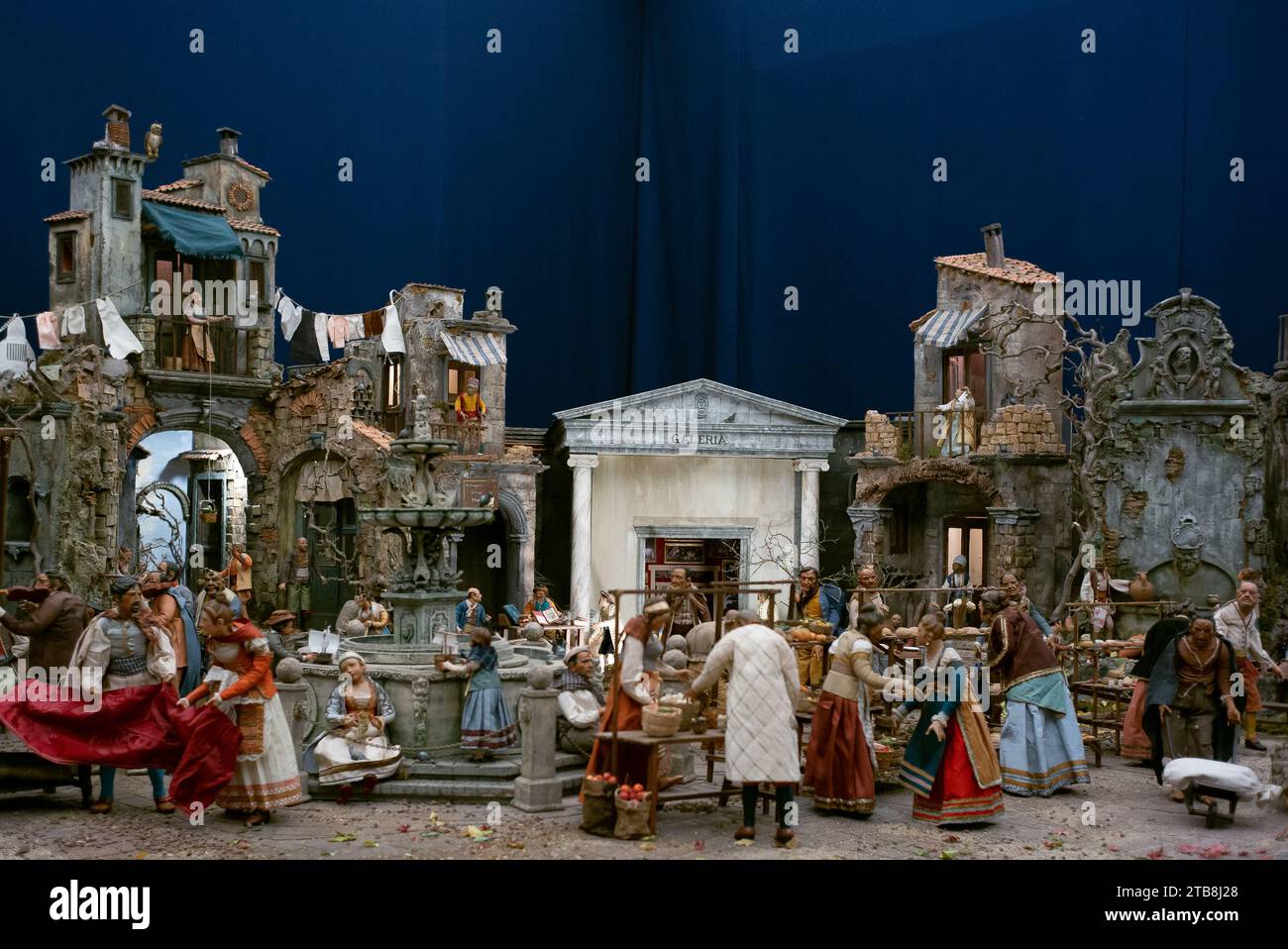 Several figures from the 18th century Neapolitan Nativity Scene of the ...