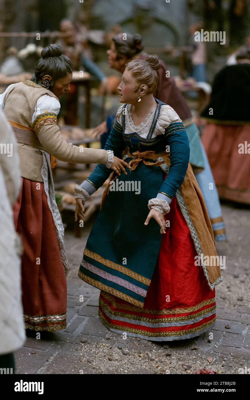 Several figures from the 18th century Neapolitan Nativity Scene of the ...