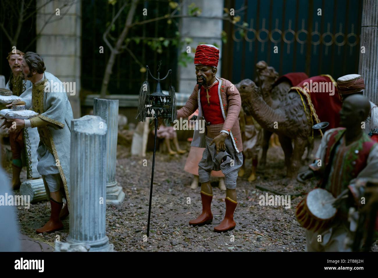 Several figures from the 18th century Neapolitan Nativity Scene of the ...