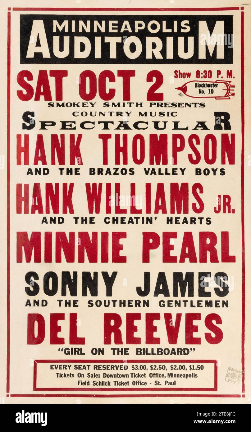Hank Williams Jr., Hank Thompson, Minnie Pearl, Sonny James, Del Reeves ...